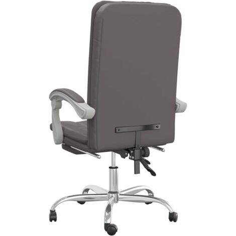 Fauteuil relax inclinable de bureau gris design confortable rembourre ...