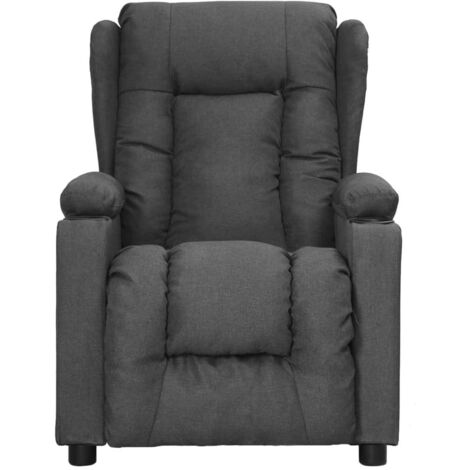 Fauteuil relax et inclinable en tissu gris foncé Modèle Cosy Confort ...