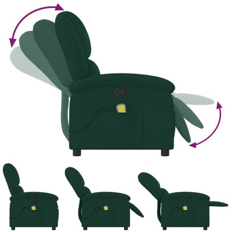 Fauteuil inclinable de massage en velours pour salon cosy feutré ...