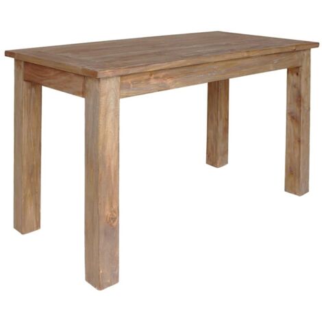 Table a manger bois d acajou massif 120x60 cm style colonial brun ...