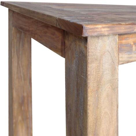 Table a manger bois d acajou massif 120x60 cm style colonial brun ...