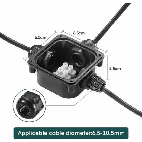 Boîte de Jonction, 10Pcs Boîtier de Raccordement, IP66 Connecteur ...