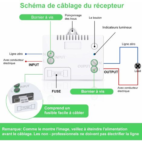 Ensemble d'interrupteurs sans fil, interrupteur d'éclairage sans fil ...