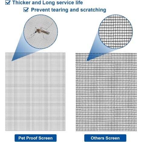 300x120cm Moustiqueres Fenêtre, Résistant aux UV Anti Insecte ...