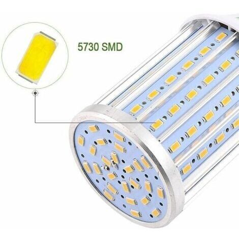 Bombilla LED, E27 60W 3000K 550W Bombilla de aluminio de conversión equivalente de alta potencia ...