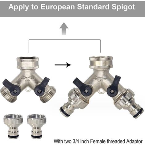 Kit de conexión IBC, válvula de cierre S60 x 6, adaptador IBC 3/4" para ...