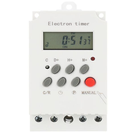 Minuterie numérique programmable 220 V 25 A, contrôleur de minuterie ...