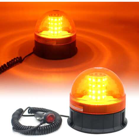 Gyrophare Led Magnetique Orange 3 Modes 12V 24V Girophare LED Vehicule ...
