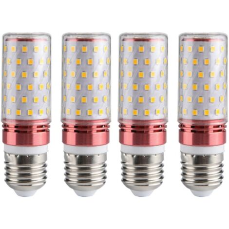 Lot de 4 ampoules LED E27 16 W 220 V, douilles pour lampe de table, lustre, éclairage d'urgence ...