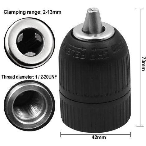 Aiperq 13mm Mandrin Auto-serrant Rapide Adaptateur SDS perforateur ...