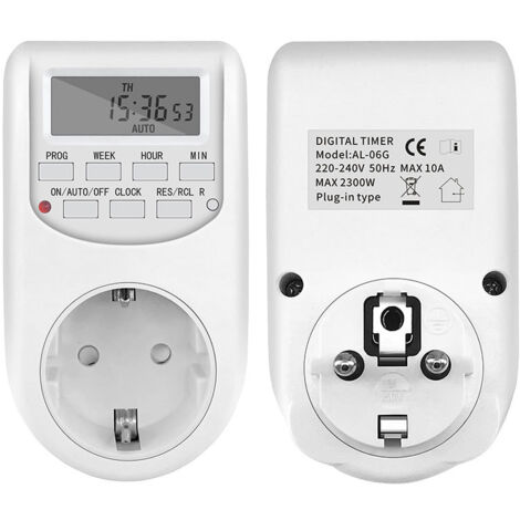 EU Plug Timer Switch Digital Power Socket Energy Saving Adjustable Kitchen Timer Outlet Week ...