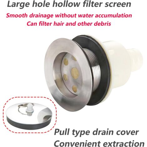 Crépine d'évier 1 pièce, crépine à panier en acier inoxydable, anti ...