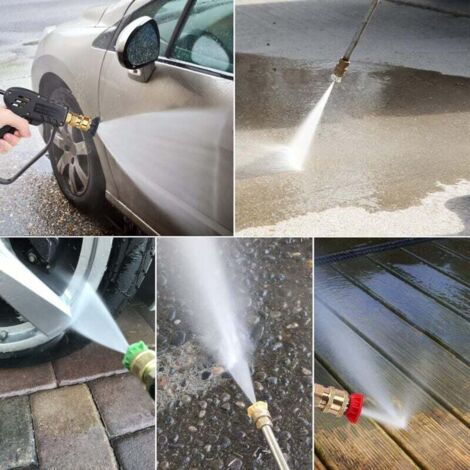 AIPERQ Pistolet nettoyeur haute pression 4000 PSI avec 5 buses de pulvérisation interchangeables ...