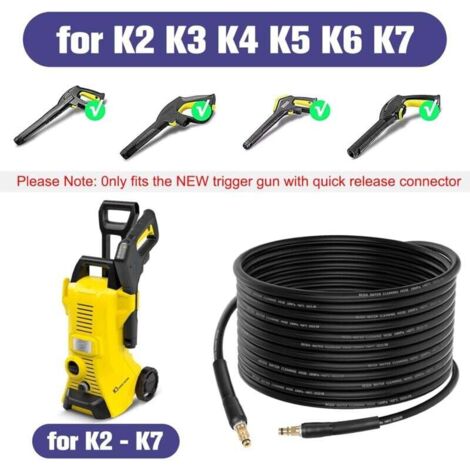 AIPERQ 15M Flexible Tuyau pour Kärcher K2 K3 K4 K5 K6 K7 Nettoyeur Haute Pression Accessoires ...