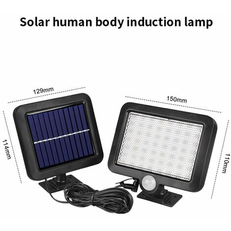 Lampes solaires pour l'extĂ©rieur, lampe solaire 56 LED Ă l'extĂ©rieur avec dĂ©tecteur de ...
