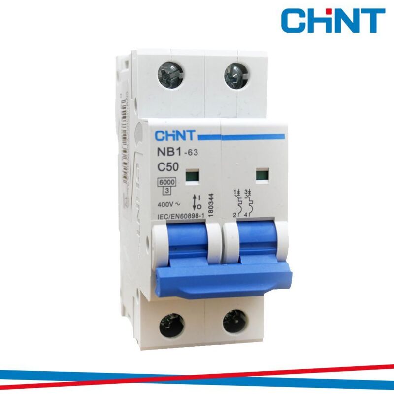 INTERRUTTORE MAGNETOTERMICO 2P 50A 6KA CHINT 51212