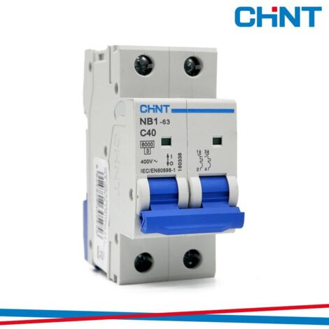 INTERRUTTORE MAGNETOTERMICO 2P 40A 6KA CHINT 51211
