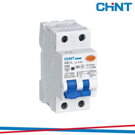 Interruttore Magnetotermico Differenziale 1P+N 10A 300mA CHINT 203325