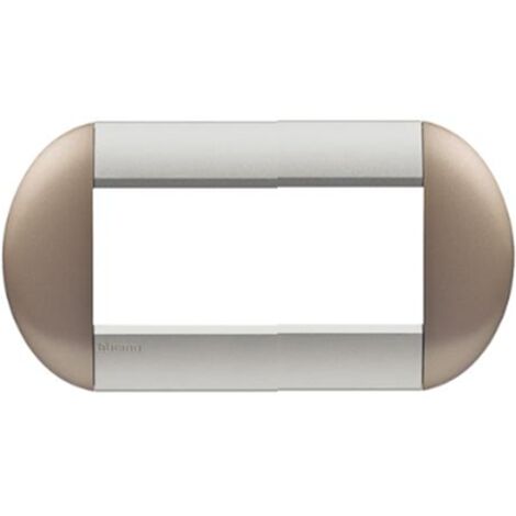 Placca Tonda 4 Posti Bronzo Serie Living LIght BTICNO LNB4804TB