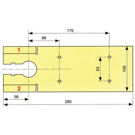 Plaque pour pivot JANUS pour grand modèle - SEVAX Argent