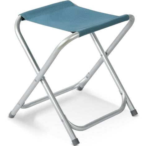 Tabouret de camping pliable en aluminium (Bleu)