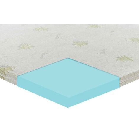 Topper correttore memory foam alto 5cm - rivestimento all’aloe vera ...