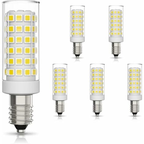 6 Pack E14 LED Ampoule 9W Équivalent Halogène 75W, Blanc Froid 6000K Non-Dimmable 360°Angle ...