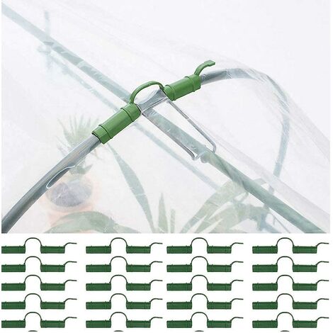 Lot de 20 clips de fixation pour serre - Pour tube de serre - Outil ...