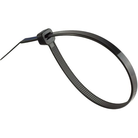 Lot de 100 colliers de serrage, Noirs, 200 x 4,8 mm