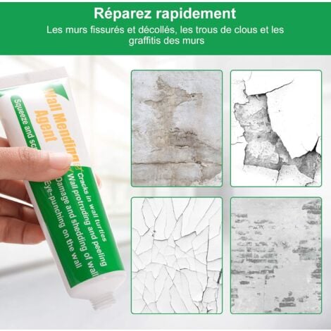 200g Enduit de Rebouchage Blanc Agent de Réparation de Mur Enduit mural ...