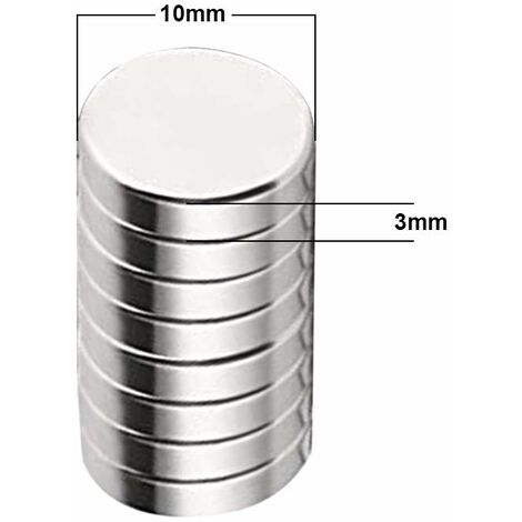 Jusch – Lot de 40 aimants néodymes ultra puissants – Revêtement nickel ...