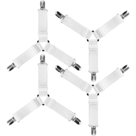 4pcs Triangle Attache Drap Housse Élastique Fixation Sangle de Maintien ...