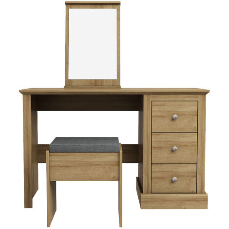 Devon Dressing Table Set Oak