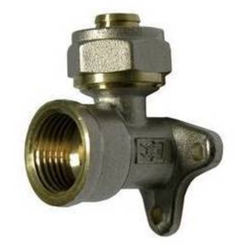 Raccord femelle incurvé avec bride dfx 3 trous pour multicouche