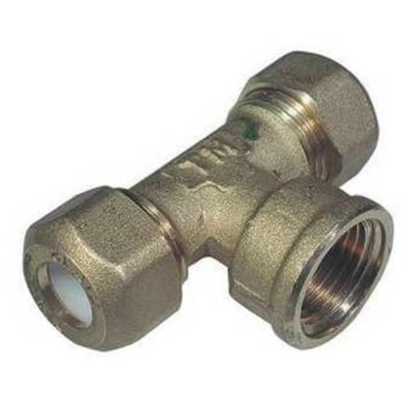 Tee femelle pour cuivre avec tiemmeen ogive en téflon