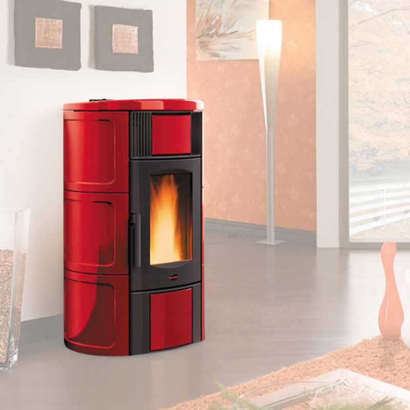 Poêle à granulés kw.20 iside idro h15 cer.bordeau