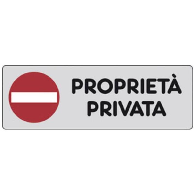 10 x ETICHETTA ADESIVA 150X50 PROPRIETA PRIVATA