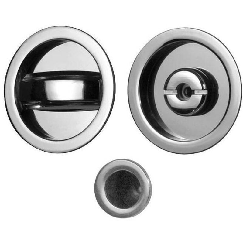 KIT MANIGLIE TONDO PORTA SCORR CROMO