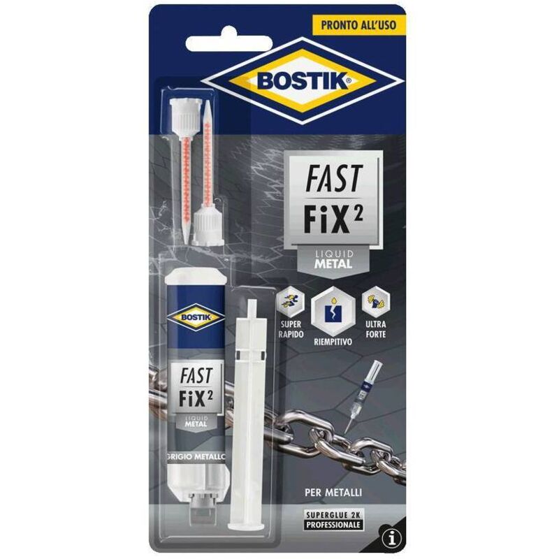 6 x bostik colle métal liquide fast fix