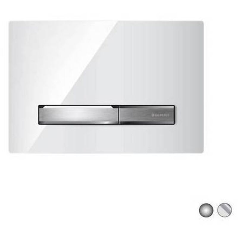 PLAQUE DE COUVERTURE 2 BOUTONS SIGMA 50 NEW GEBERIT Dimensions : Blanc ...