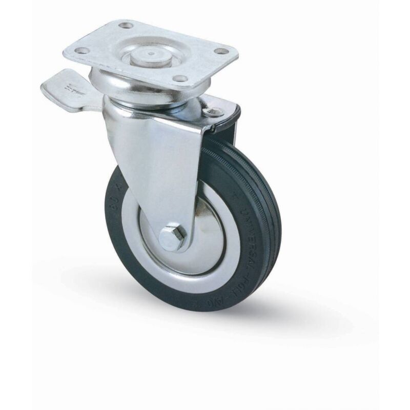 Roue mobile art.155/bis d.100 tôle/frein