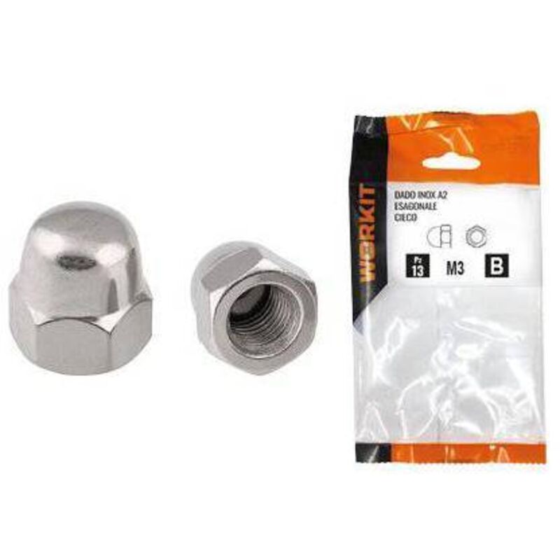 DADO ESAGONALE CIECO INOX A2 SELF WORKIT
