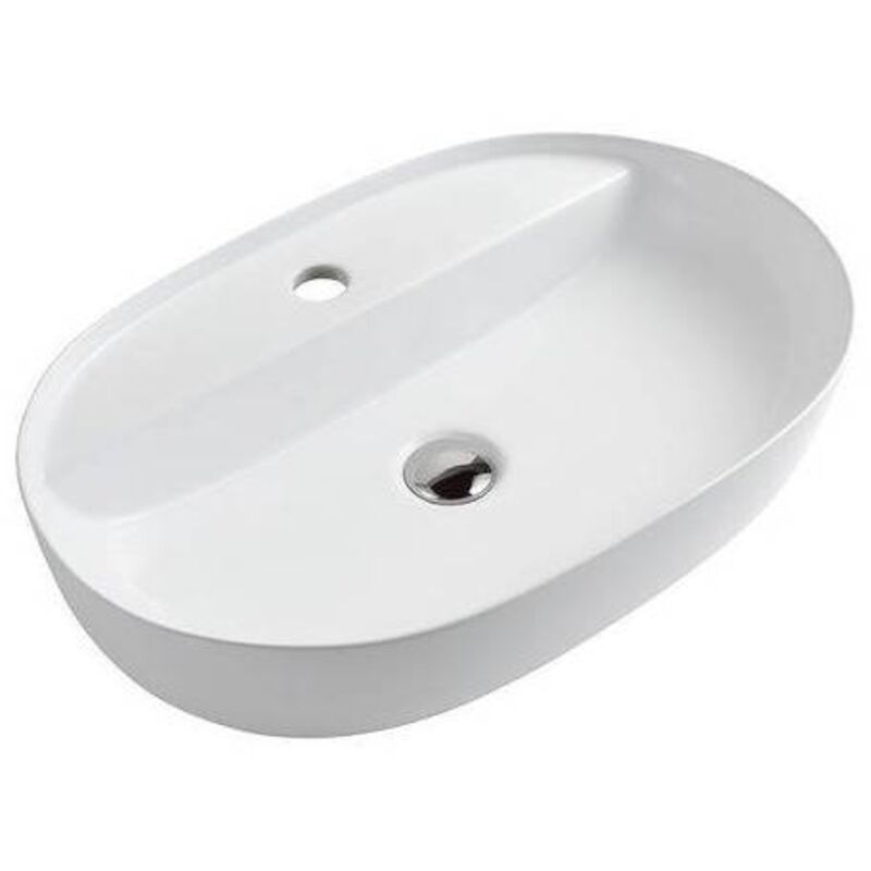 In ceramica bianca. Senza troppo pieno e con foro rubinetto. Fornito ...