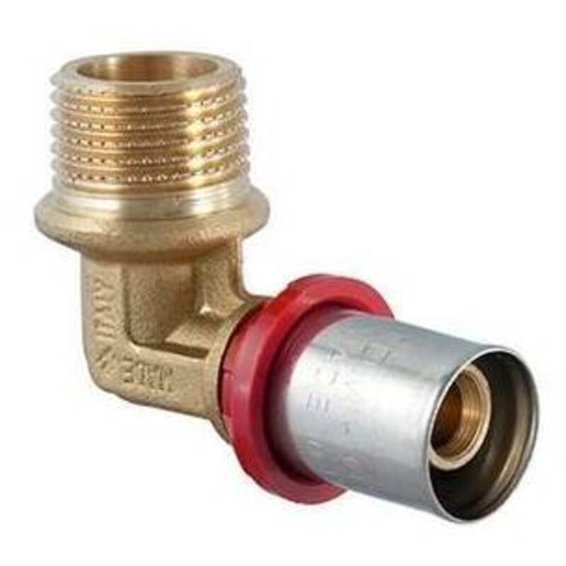 RACCORDO CURVO MASCHIO A PRESSARE PER MULTISTRATO