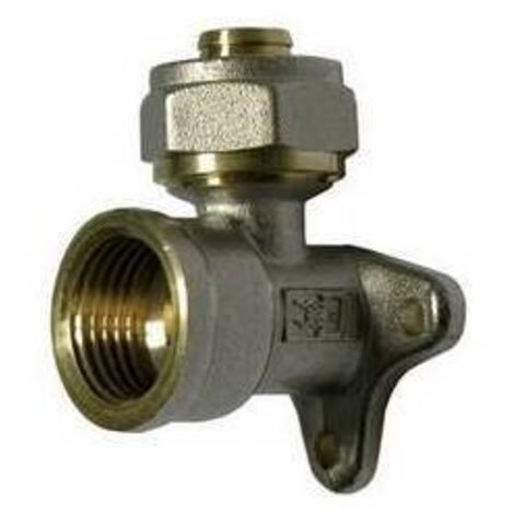 Raccord femelle incurvé avec bride dfx 3 trous pour multicouche