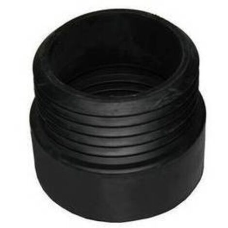 Extension droite de toilette en caoutchouc noir