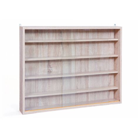 Kit vitrine cm.80x9,5x60 chêne