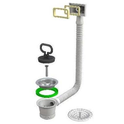 Drain pour évier de cuisine avec trop-plein