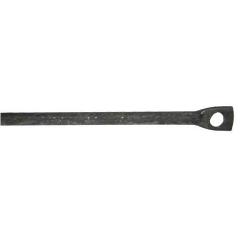 25 x fer rond crémonnais avec trou h.cm.150