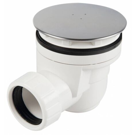 Siphoid douche drain diam. mm. 60 w/couvercle en acier inoxydable. mm. 90